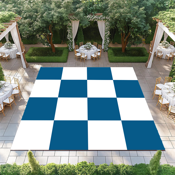 Blue and White Checkerboard – inkredibledancefloors