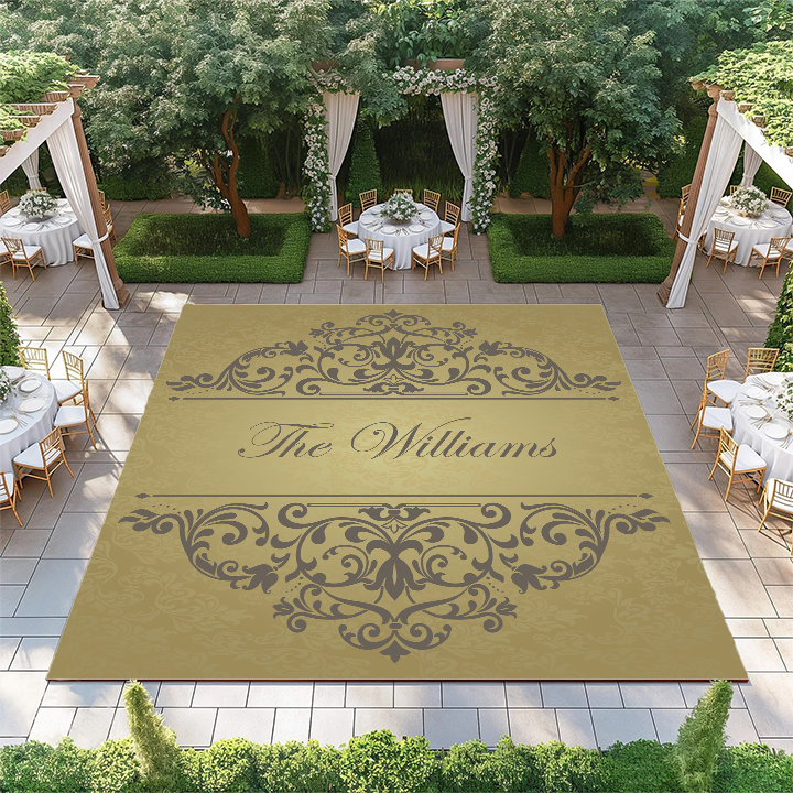 Gold and Grey Monogram – inkredibledancefloors